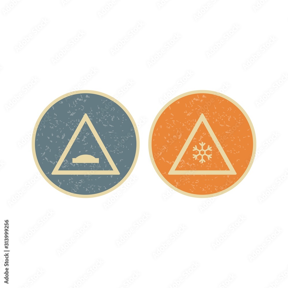 2 Road signs Icons For Personal And Commercial Use... Stock ...