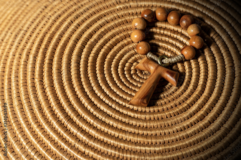 Tau, wooden cross in shape of the letter t (religious symbol of St ...