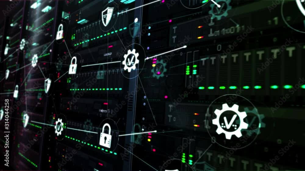 Futuristic datacenter with cyber security, digital protection and ... Futuristic datacenter with cyber security, digital protection and ...