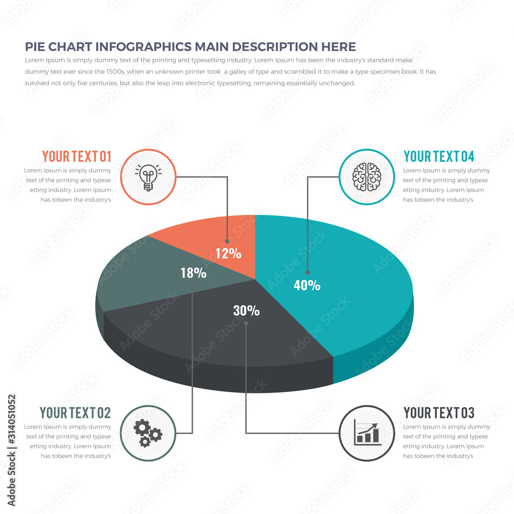PieChart Infographics Stock Vector | Adobe Stock