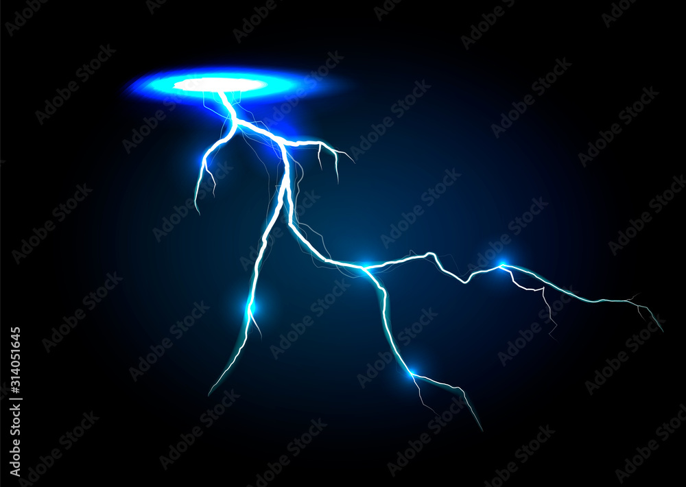 lightning bolt on transparent background. Stock Vector | Adobe Stock