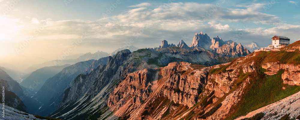 Awesome Nature Landscape. Amazing Dolomite Mountains Landscape during ...