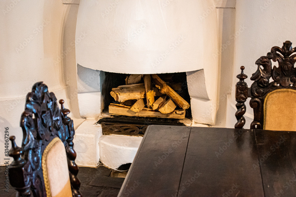 Inside the castles of Bran. The castle of Vlad the devil also known as ...