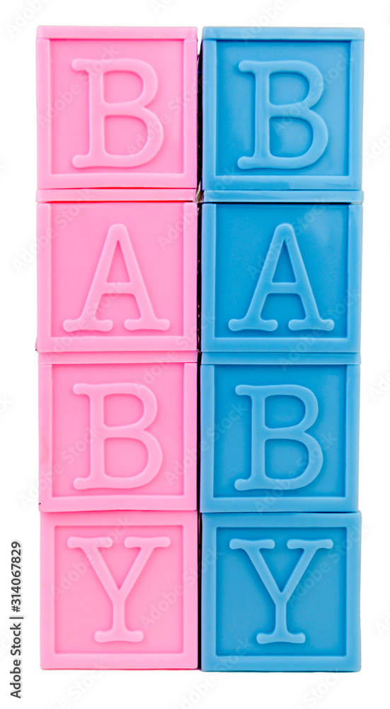 Baby Blocks Clipart Pink