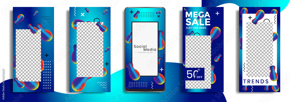 Editable social media post templates, Facebook, Instagram story ...