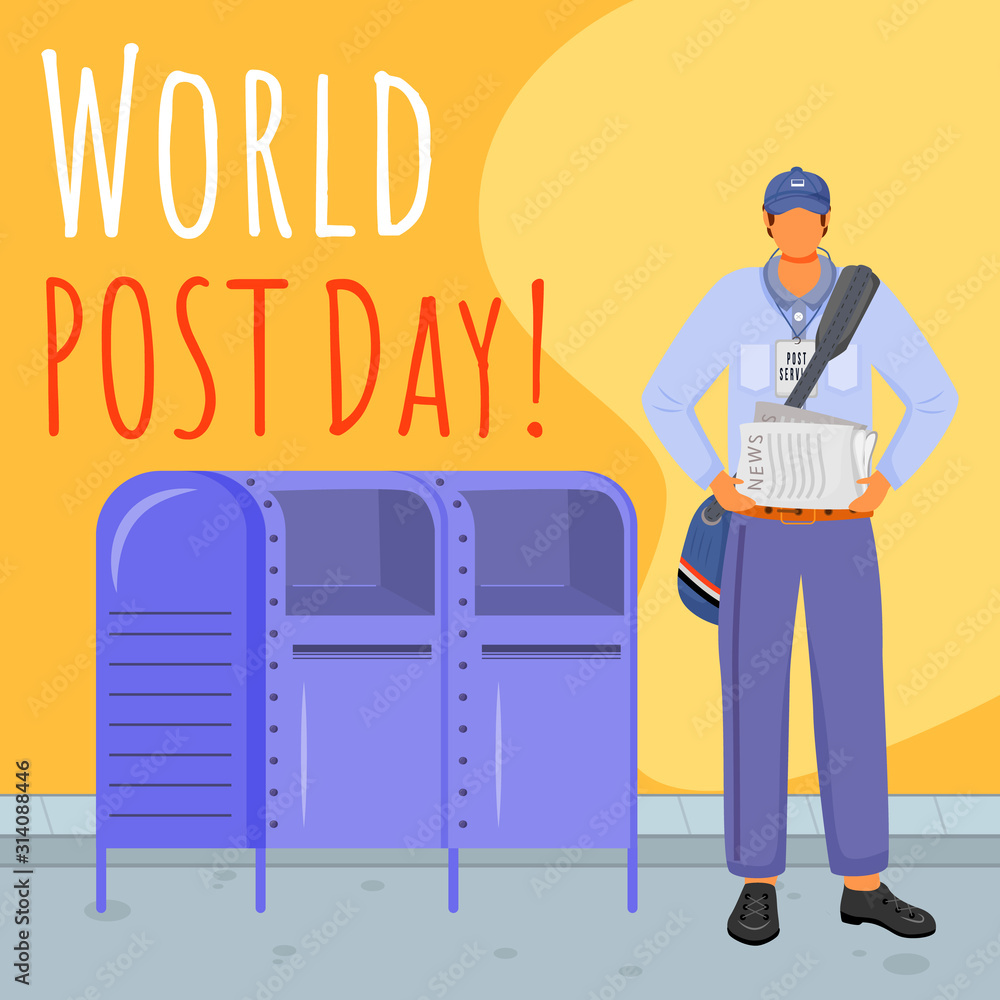 World post day social media post mockup. Traditional uniform of USA ...