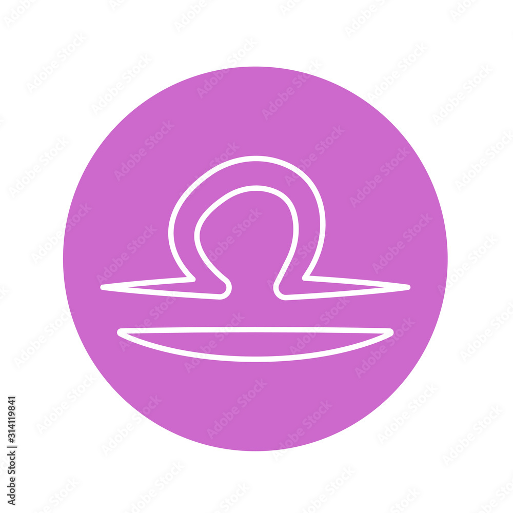 Libra color line icon. Zodiac sign. Astrology and horoscope ...