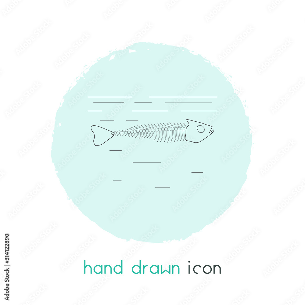 Water pollution icon line element. Vector illustration of water ...