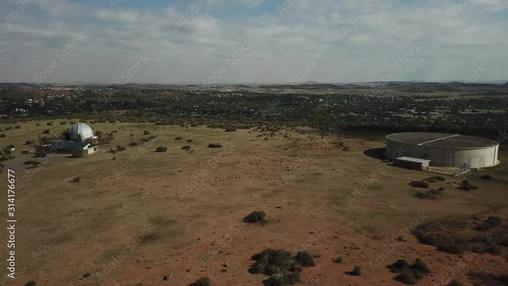 4K summer day aerial video Bloemfontein Naval Hill Planetarium Boyden ...