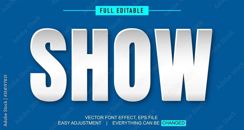 paper style shadow text effect design,editable text effect in adobe ...