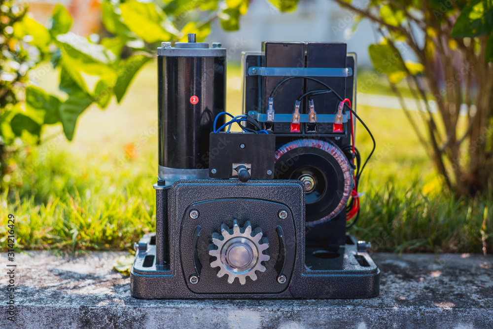 The gate motor of sliding Gate system. Automatic doors and gate motor ...