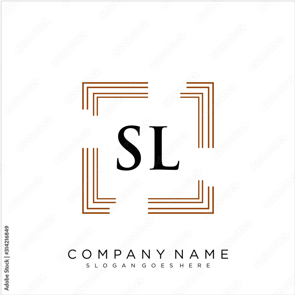 Initial letter SL template logo Stock Vector | Adobe Stock