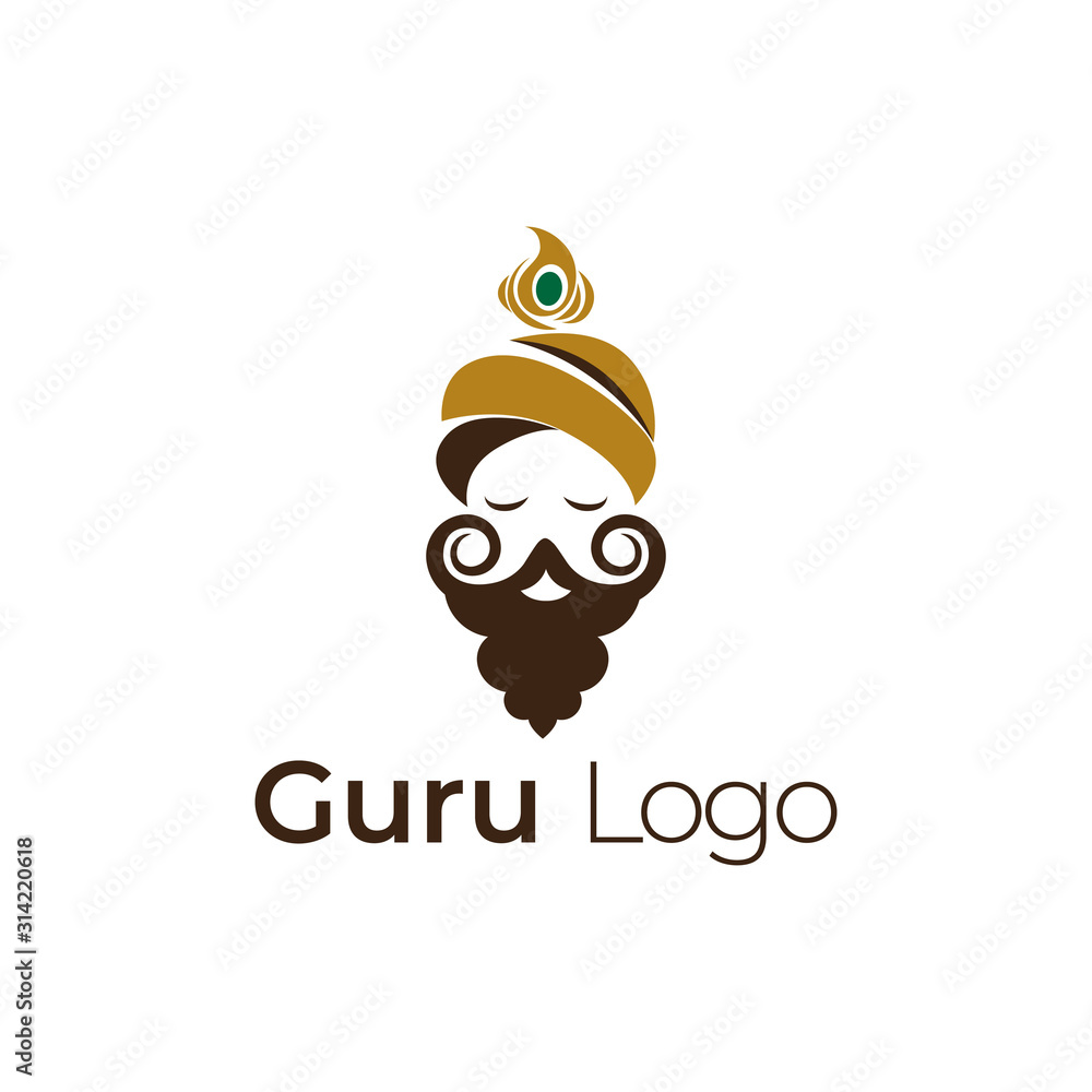 Guru Logo Icon Designs Vector Stock Stock Vector | Adobe Stock