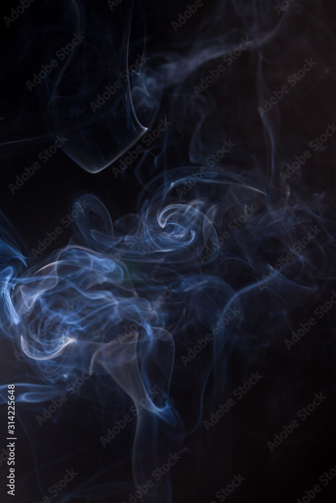 Smoke on a black background. Stock Photo | Adobe Stock