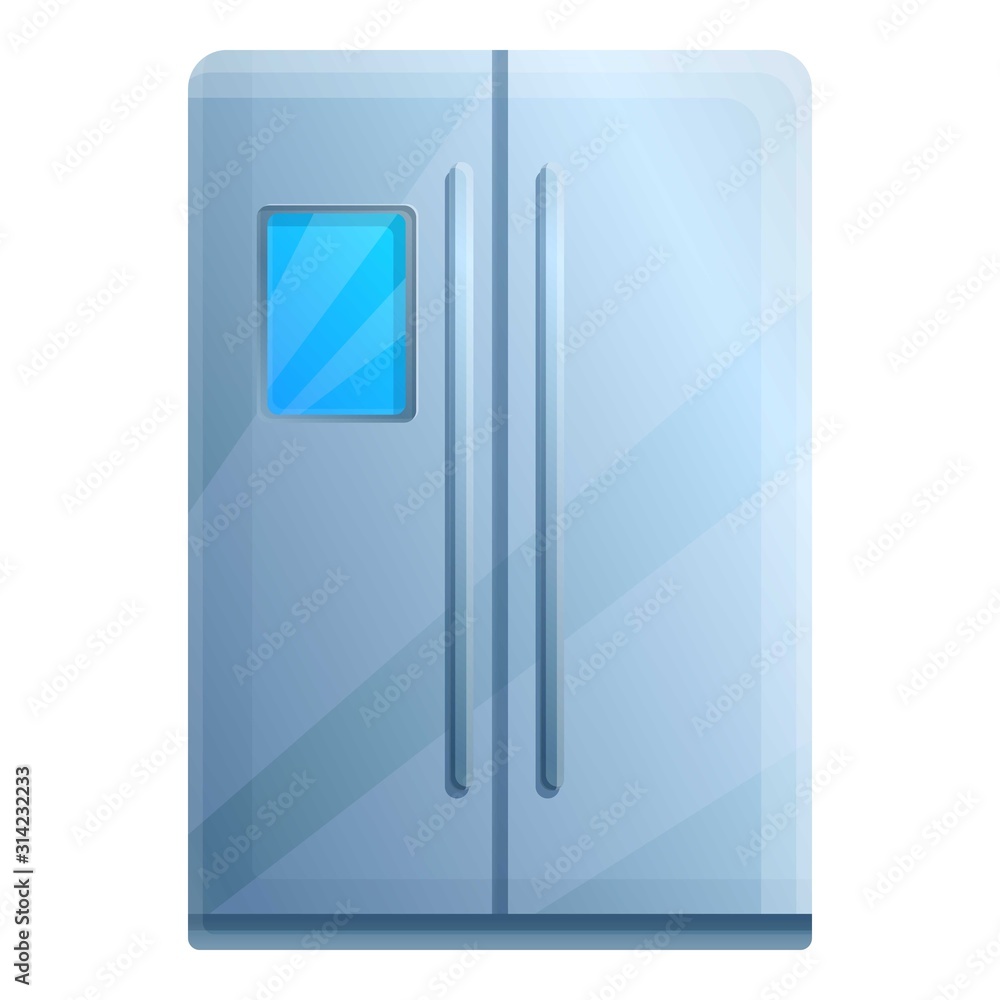Large fridge icon. Cartoon of large fridge vector icon for web design ...