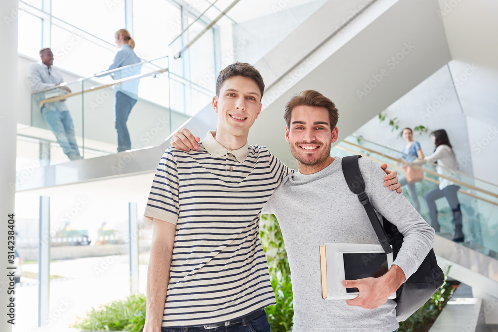 Two men as students and friends Stock Photo | Adobe Stock