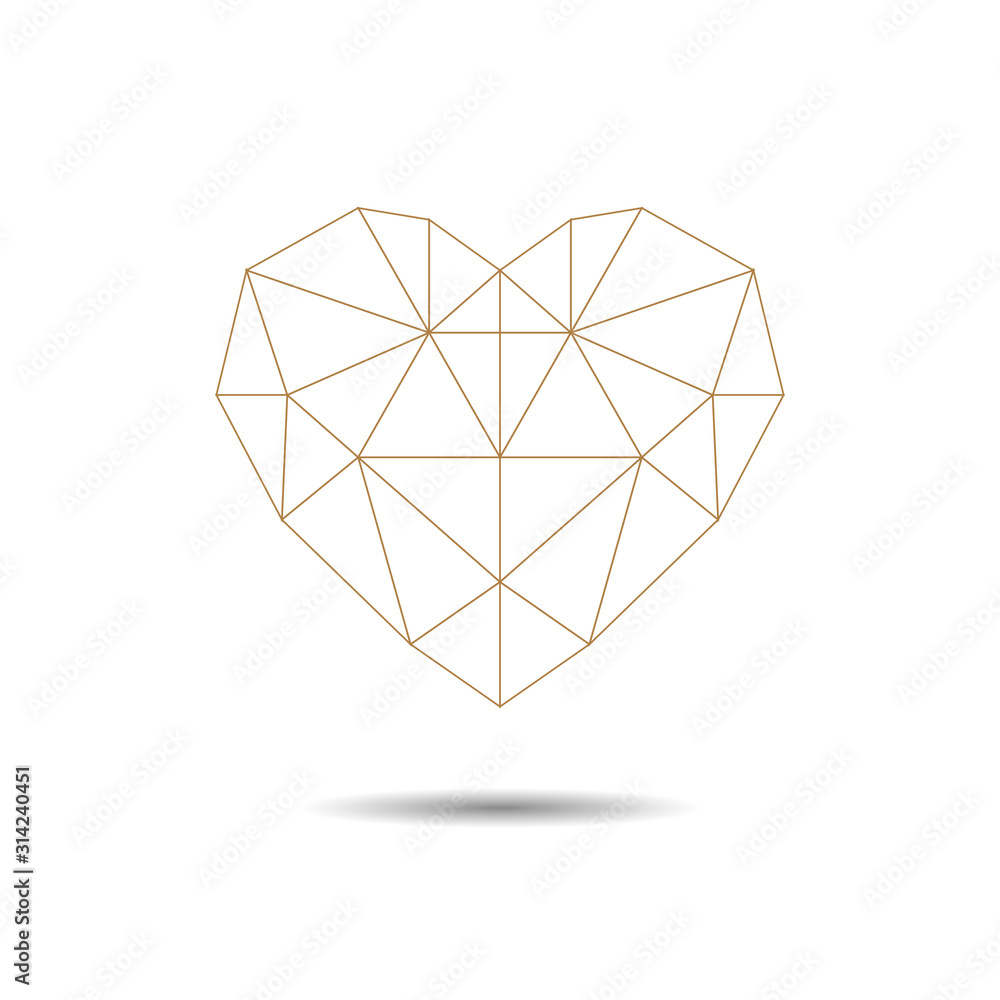 Geometric Heart Stock Vector | Adobe Stock