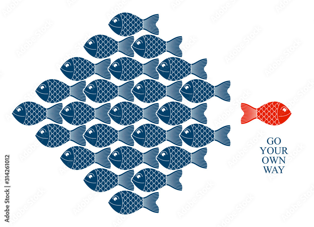 Being different or special vector concept shown with funny cartoon ...