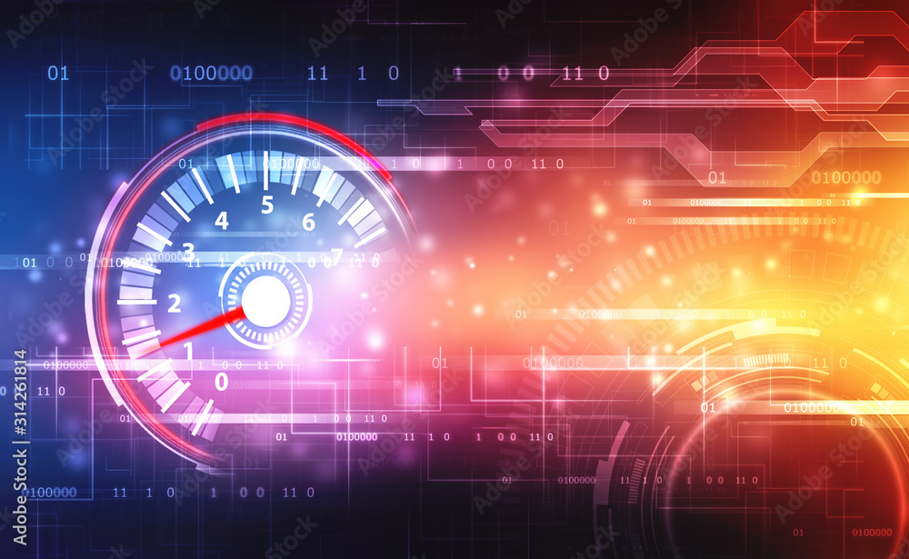 Poster Speed motion background with fast speedometer car – Wall Art ...