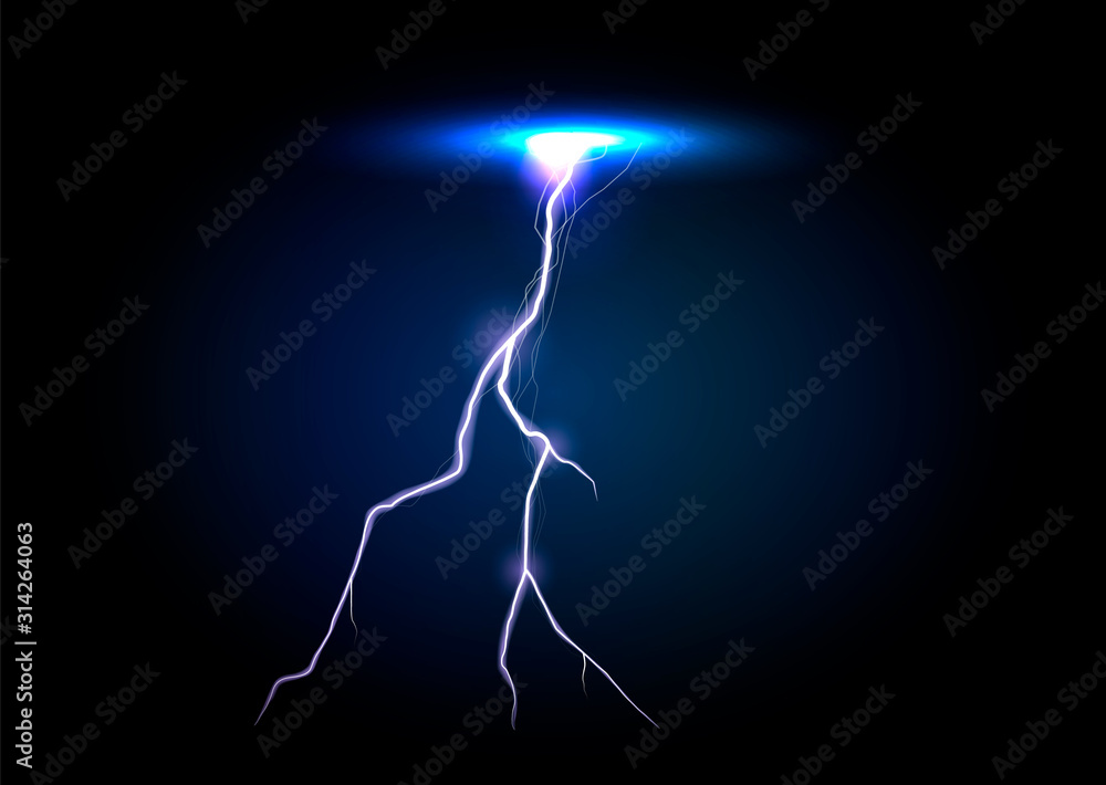lightning bolt on transparent background. Stock Vector | Adobe Stock