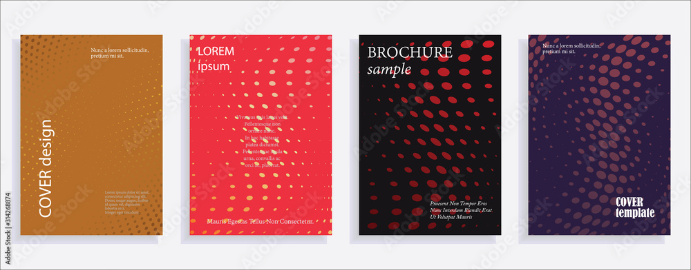 Minimalistic cover design templates. Set of layouts for covers of books ...