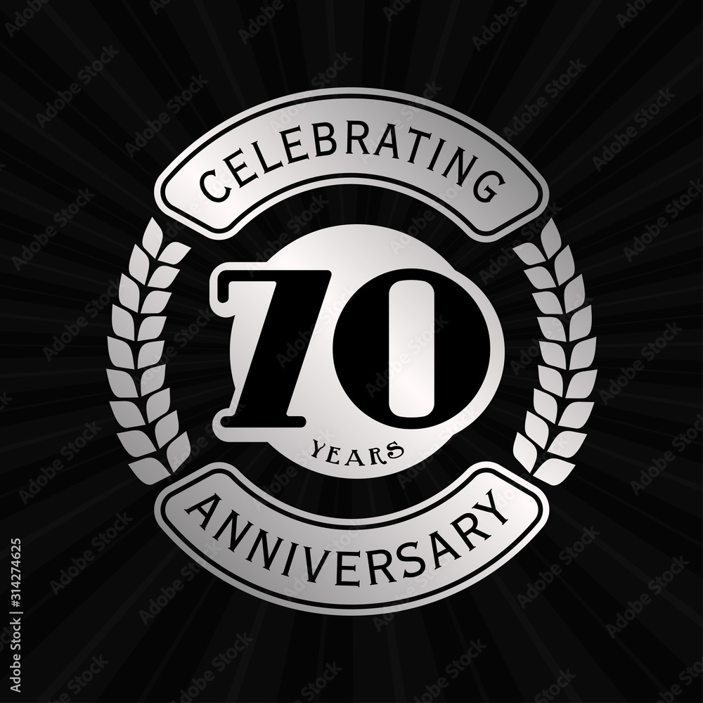 70 years design template. 70th vector and illustration Stock Vector ...