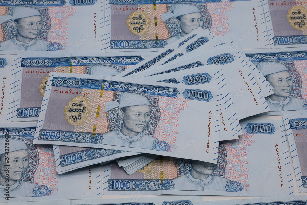 MANDALAY/MYANMAR - 07th January, 2020 : Myanmar Kyats Banknote, Money ...