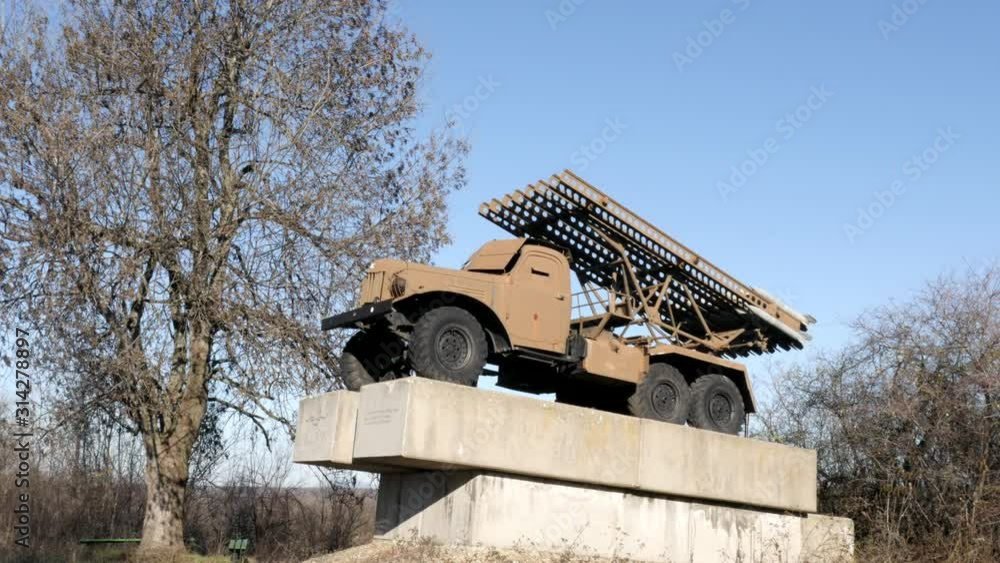 Old Soviet Union rocket launcher vehicle called Stalin organs 4K ...