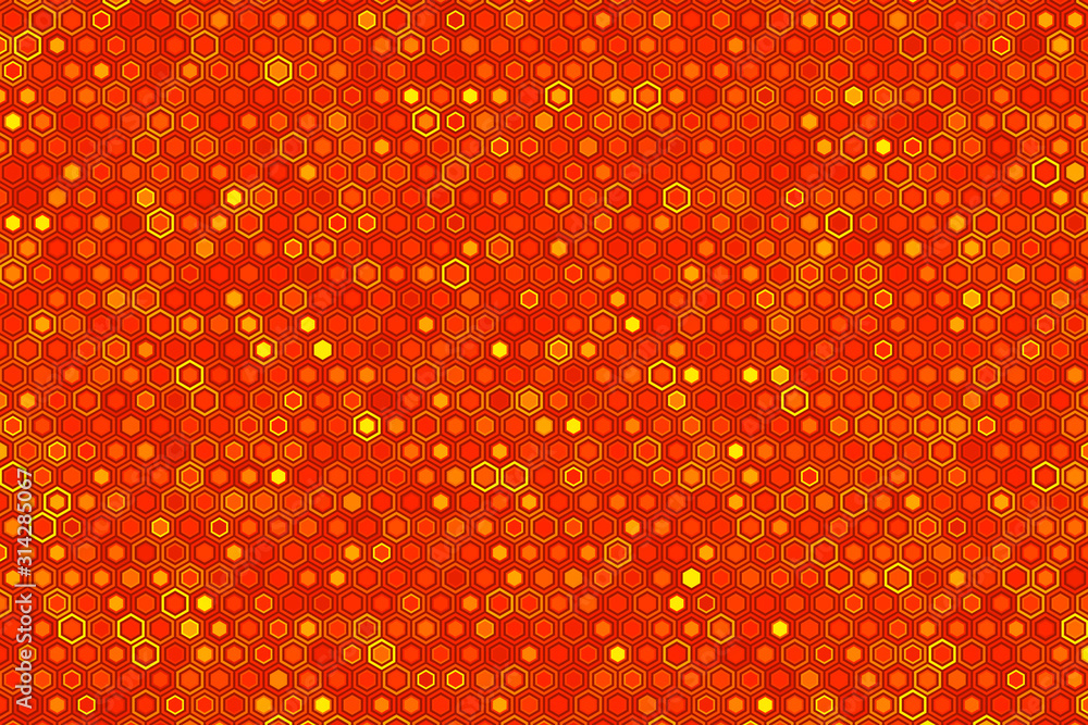 Abstract color geometric background consisting of hexagonal figures ...