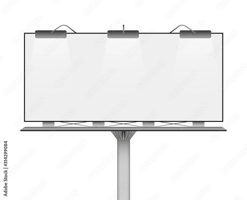 Blank billboard mockup for your advertisement. Vector illustration ...