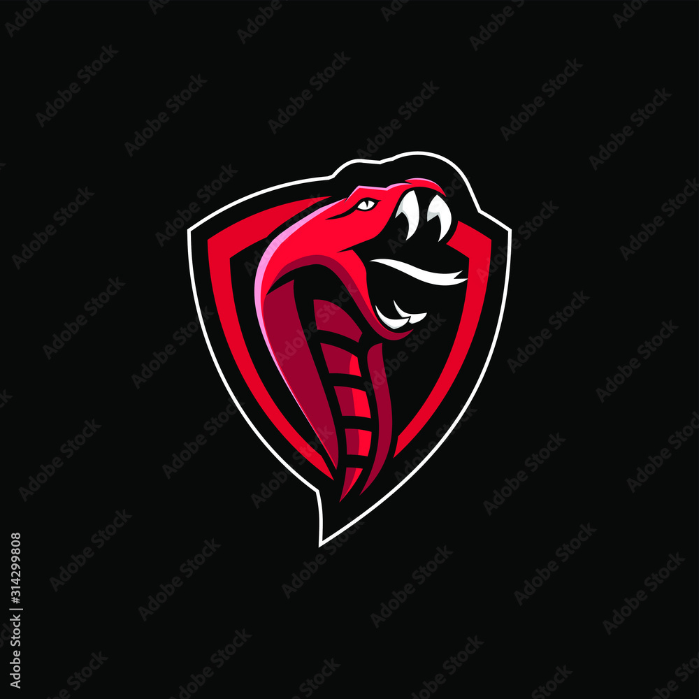 Red Viper Snake Logo