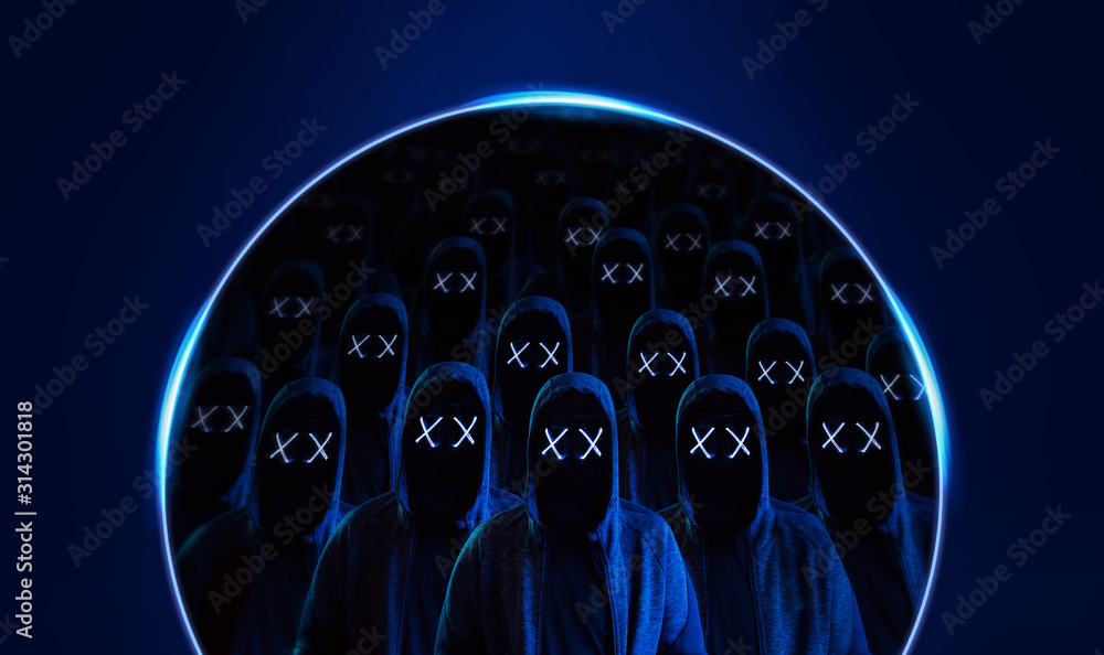 Masked Hackers Army Dangerous Hooded Group Of Hackers Internet Cyber