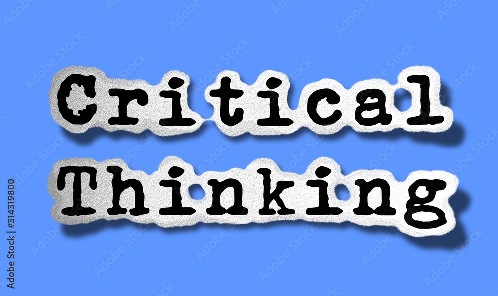 Critical Thinking - Flat Paper Words on Blue Background - Concept ...