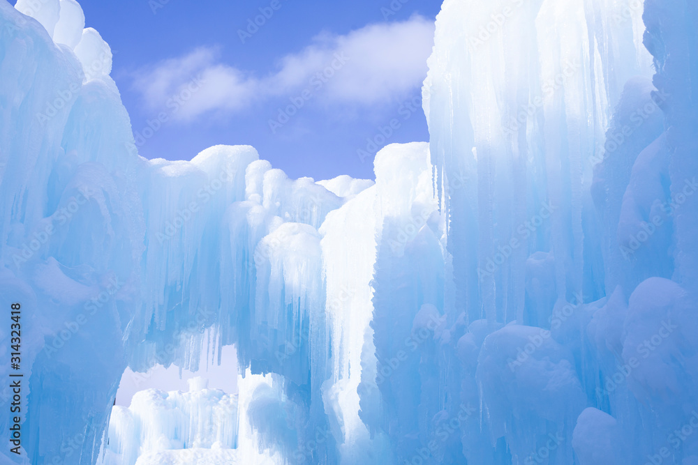 Ice crystals forming decorative patterns for background imagch Stock ...