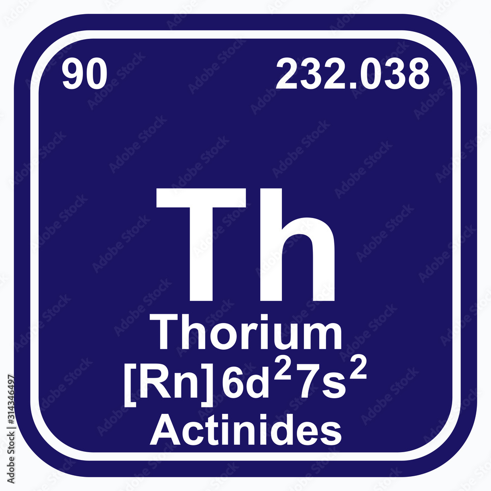 Thorium Periodic Table of the Elements Vector illustration eps 10 Stock ...
