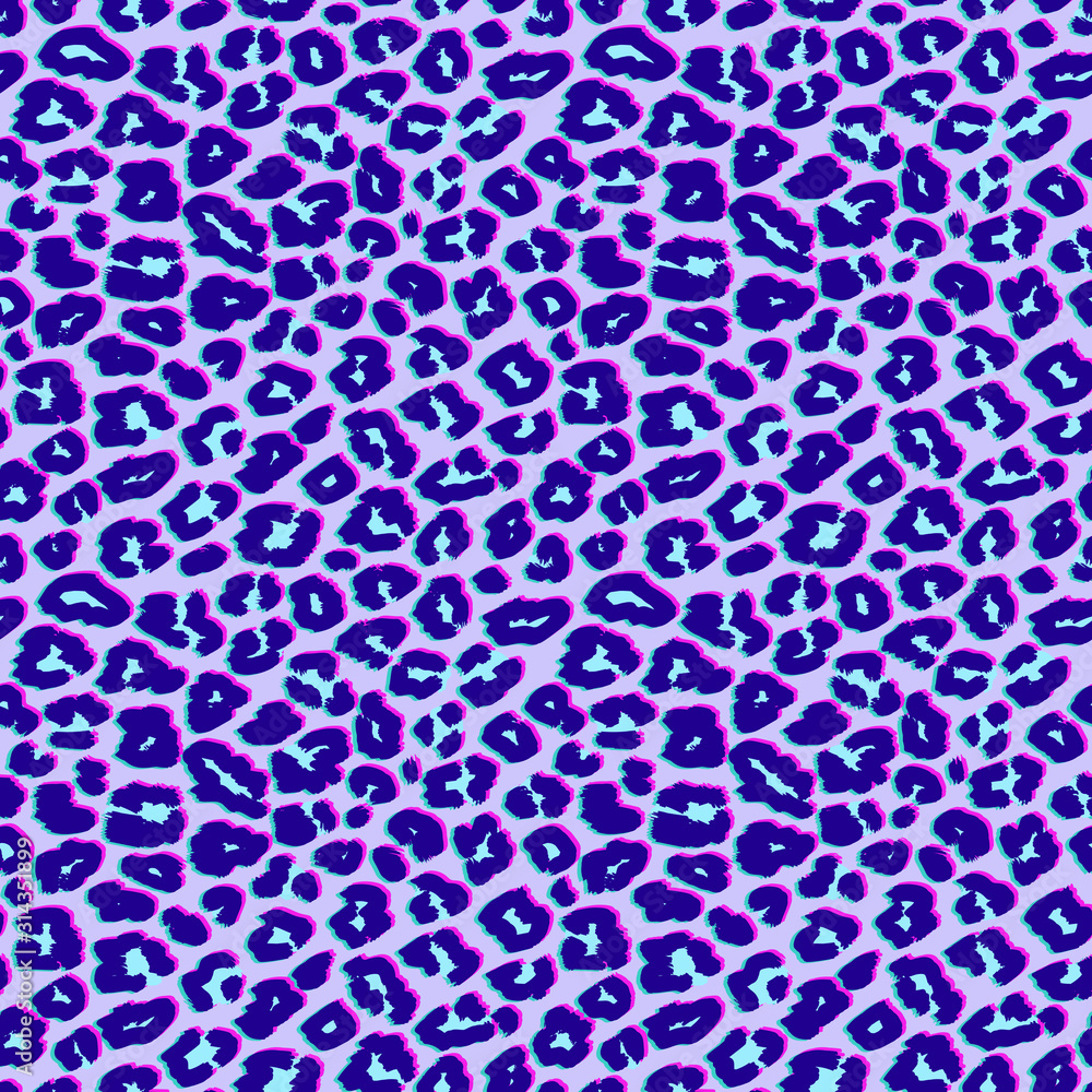 Purple And Blue Cheetah Print Wallpaper