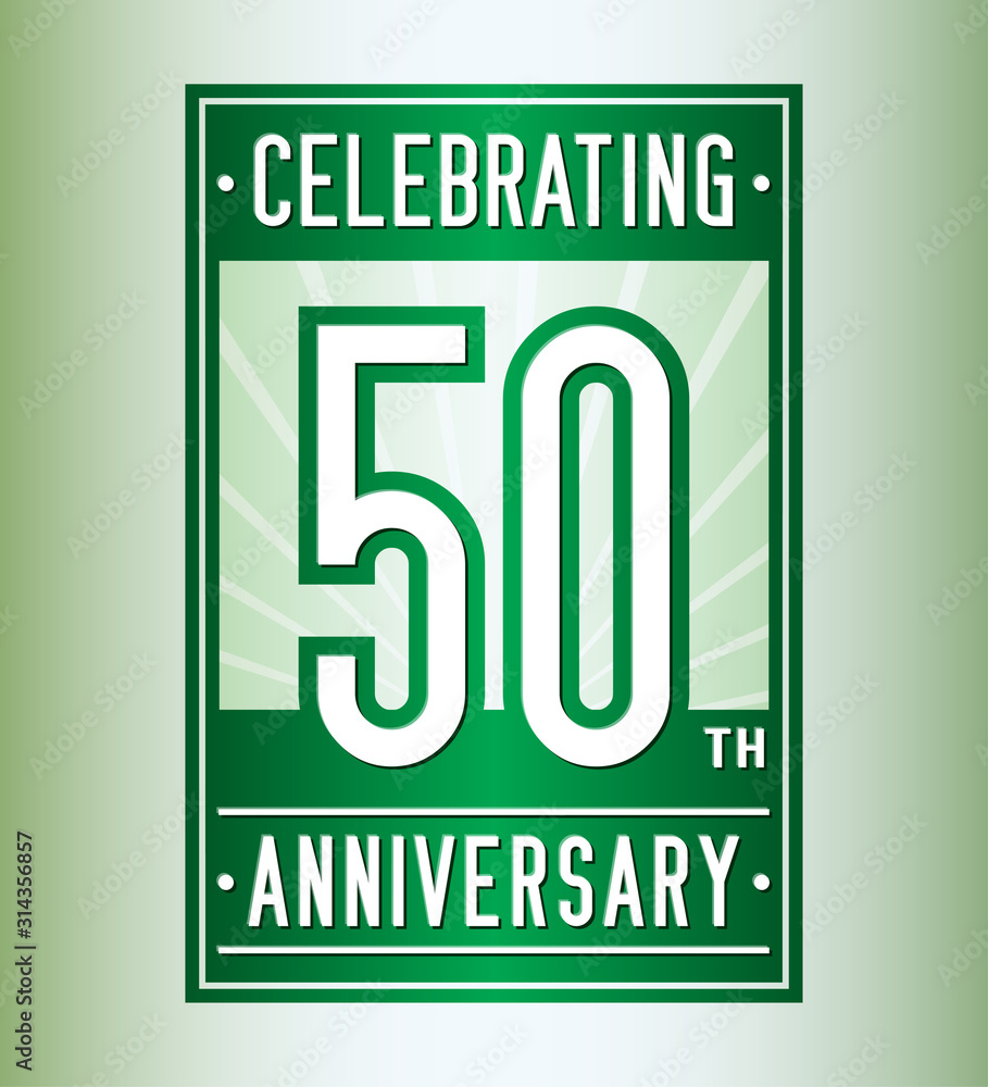 50 years logo design template. Anniversary vector and illustration ...