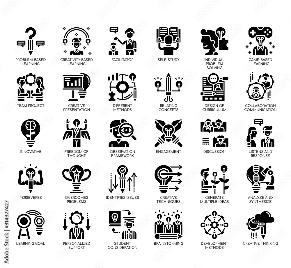 Set of creative learning thin line and pixel perfect icons for any web ...