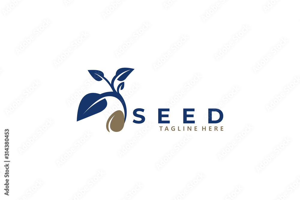Vetor de seed logo icon vector isolated do Stock | Adobe Stock