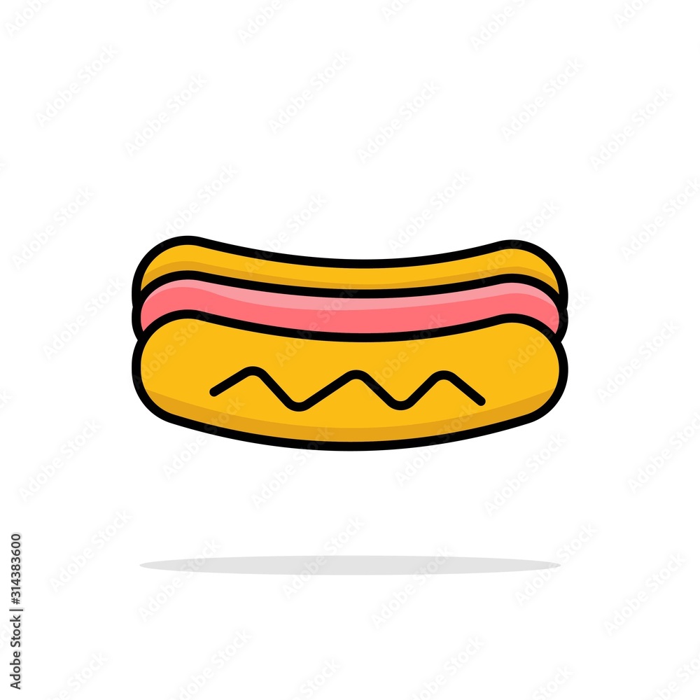 simple hot dog icon design for your web site design, logo, app, UI ...