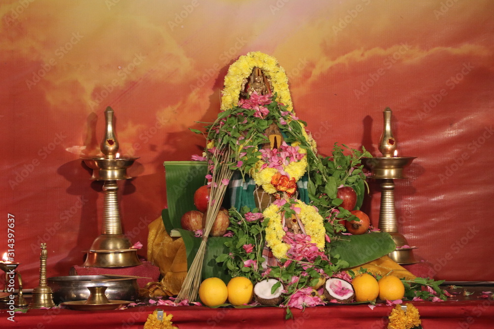 Pooja for Lord Vishnu and Lord Ganesha Stock Photo | Adobe Stock