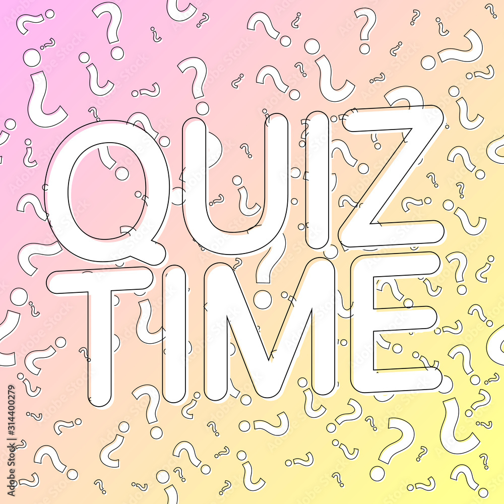 Quiz Time, poster design template, game banner, vector illustration ...