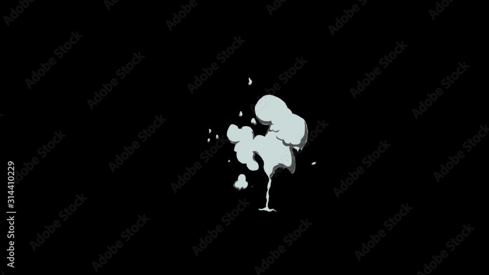 2d Cartoon FX Pack 4K Smoke Elements with glow effect and with out glow ...