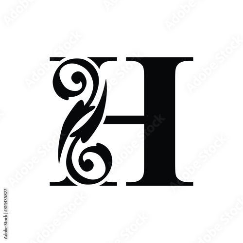 Capital H In Calligraphy