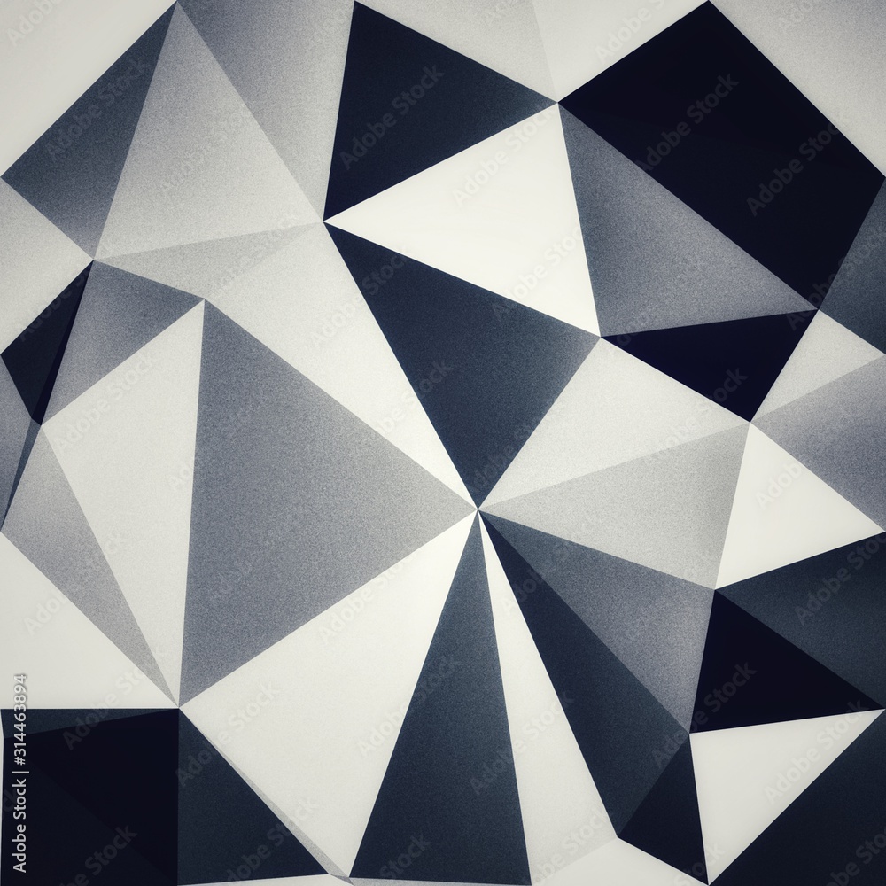 Black and white polygon pattern with a grainy texture backdrops ...