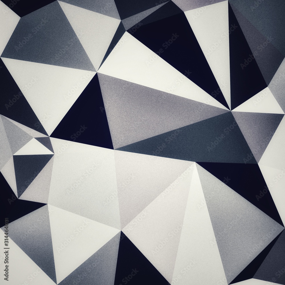 Black and white polygon pattern with a grainy texture backdrops ...