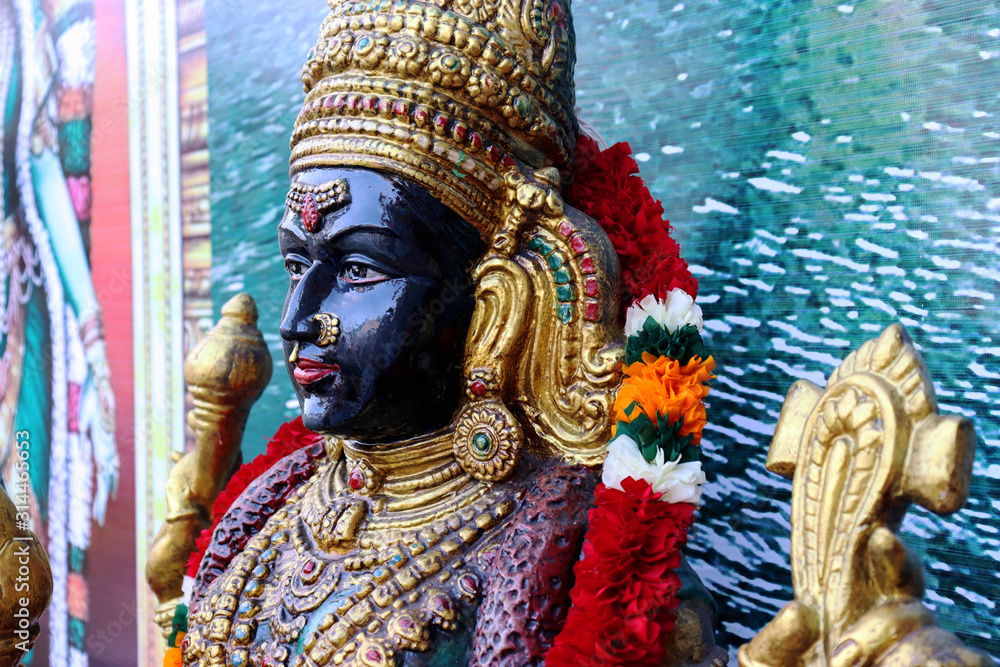 Statue of lady god Amman in India Stock Photo | Adobe Stock