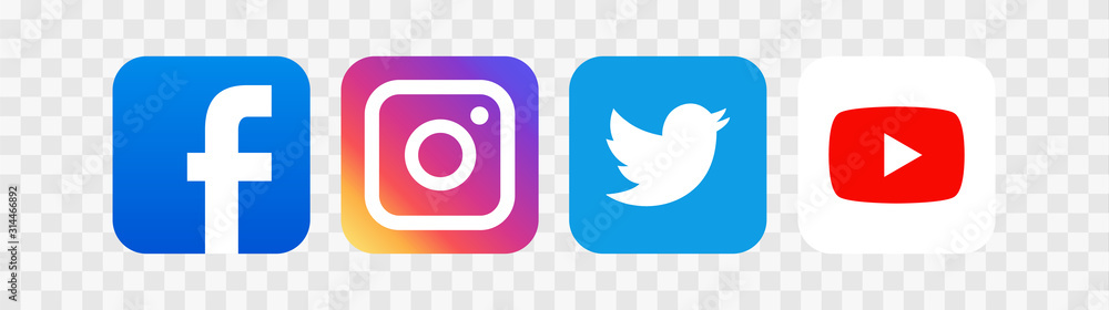 Facebook And Twitter Logos