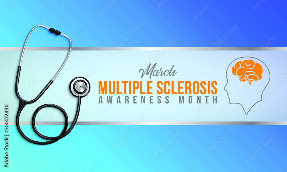Vector illustration on the theme of Multiple Sclerosis Awareness month ...