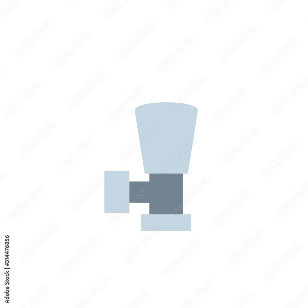 Manual radiator valve icon. Clipart image isolated on white background ...